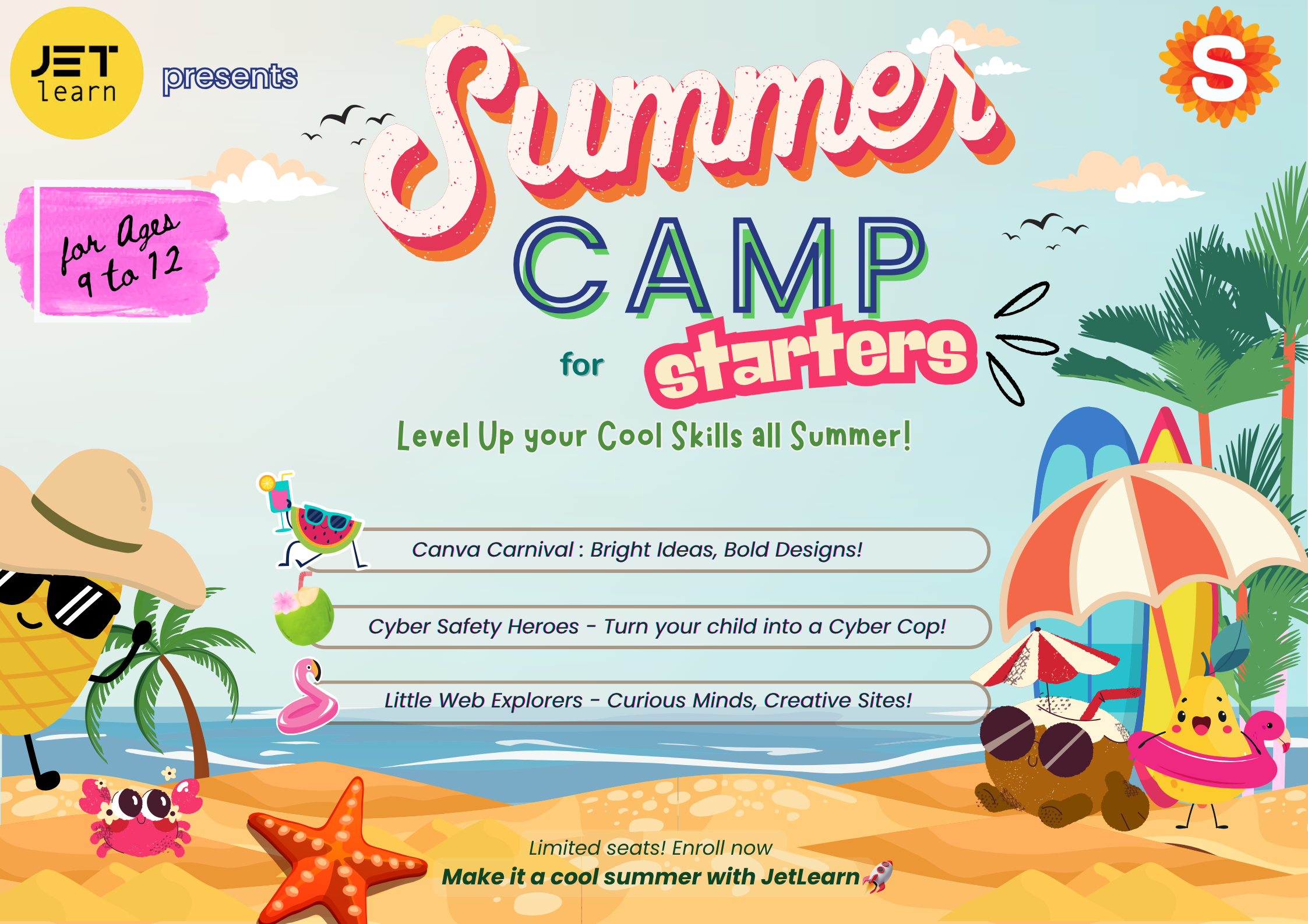 Skylarks - What's on - Summer Jam for Starters - Canva Carnival ...
